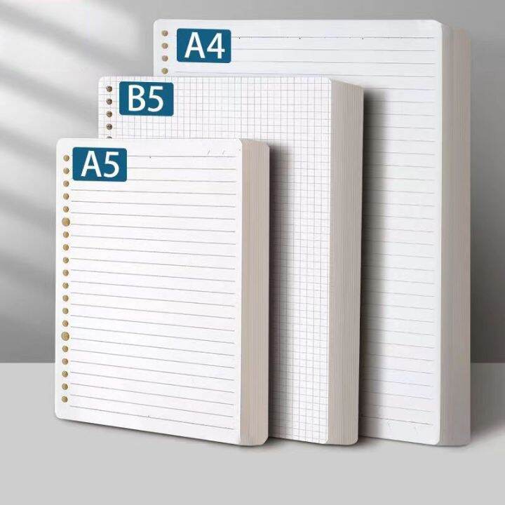 A5/B5 Notebooks Refill pages 20/26 Holes Binder refill 50 sheets loose leaf for binder ...