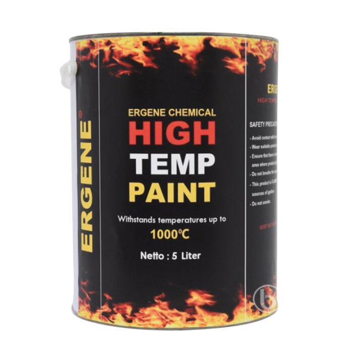 Cat Tahan Panas 1000 derajat celsius-Hitam Glossy-5Liter-Hi Temp Paint ...
