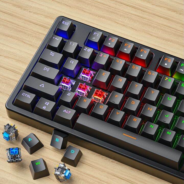 hot sale ღHot Swappable Mechanical Keyboard 87 Keys Wired Keyboards ...