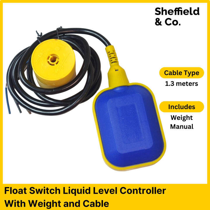 Sheffield Float Switch Liquid Level Controller Regulator, with Cable and Weight (1.3 meters ...