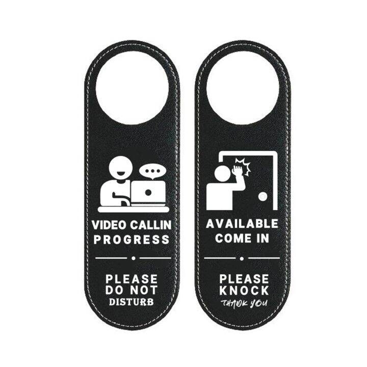 venicenight Double Sided Office Door Sign Business Reminder Signs Video ...
