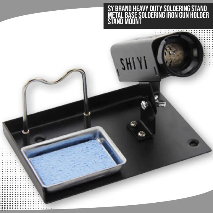 Metal Base Soldering Iron Gun Holder Stand Mount Support Station SY ...