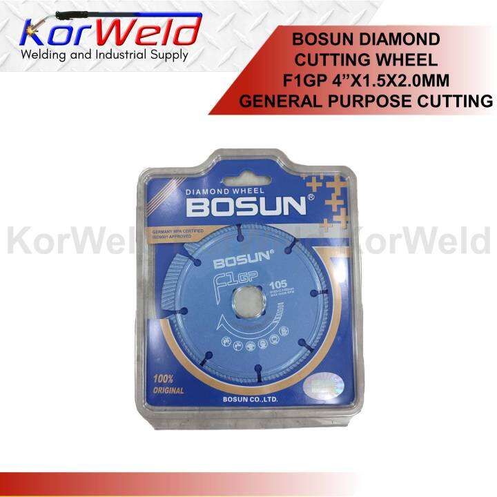 BOSUN Diamond Cutting Wheel F1GP (4" x 1.5 x 20mm) - General Purpose ...