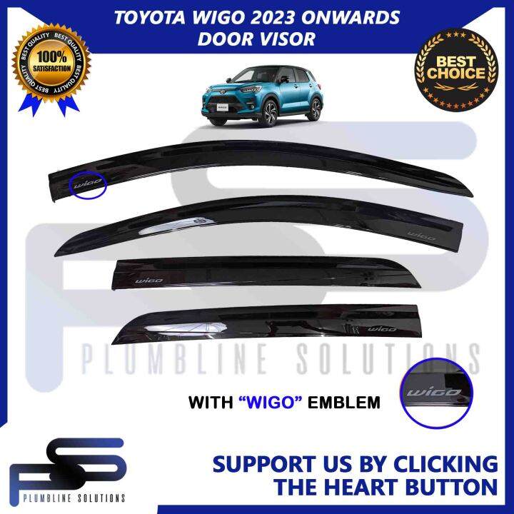 Window Door Visor for Toyota Wigo 2014 2015 2016 2017 2018 2019 2020 ...