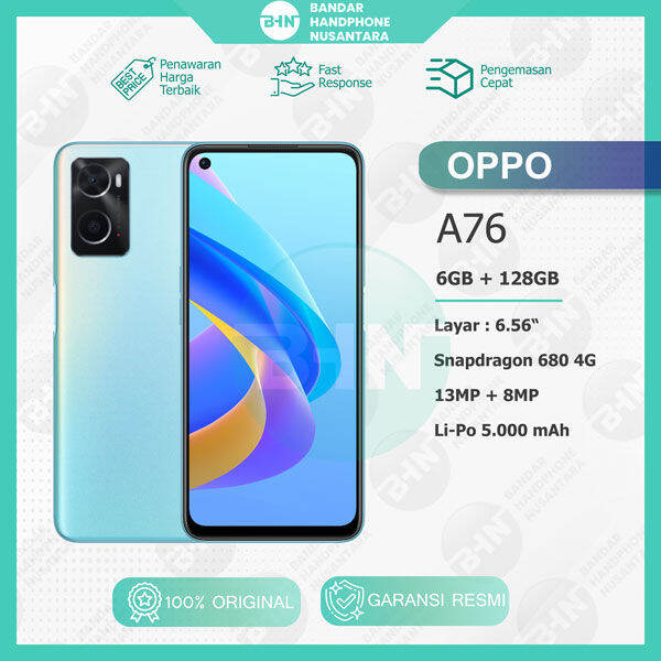 Oppo A76 6/128GB 4G Processor Snapdragon 680 4G | Lazada Indonesia
