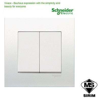 Schneider Vivace KB32/1 2 Gang 1 Way Switch - White | Lazada
