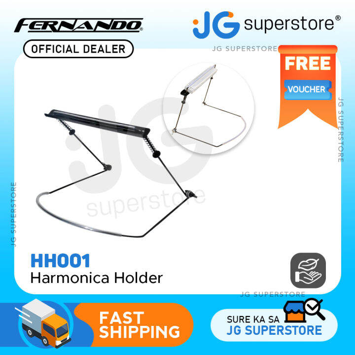 Fernando HH001 Fully-Adjustable Neck-Mounted Harmonica Holder with ...