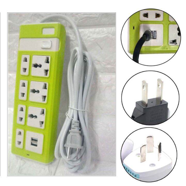 EXTENSION006(Green) - New 4 Pin 2 USB 3 Triangle Ports Electric ...