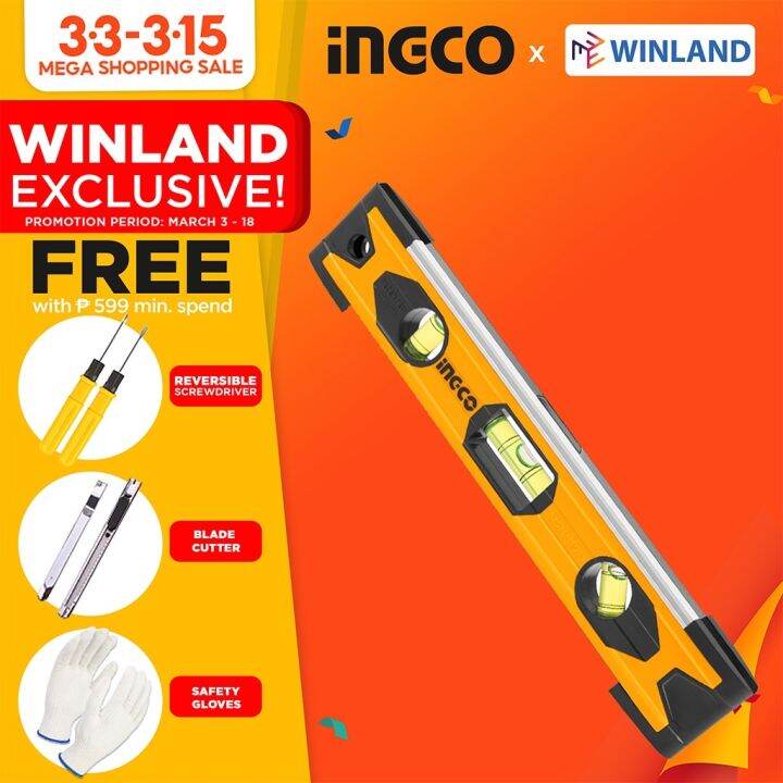 (On Sale) INGCO by Winland Magnetic Mini Spirit Level Bar with Magnet ...