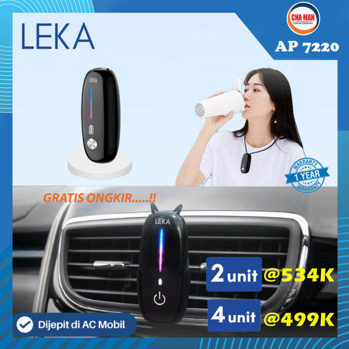 LEKA AP7220 Personal Ionizer Car Air Purifier Ion UV Mobil Battery ...