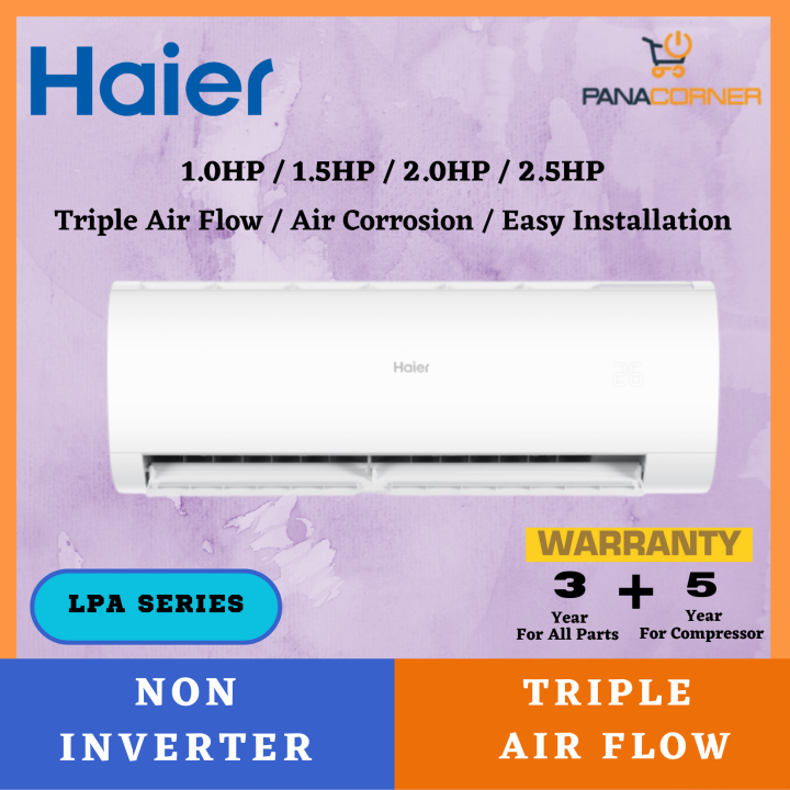 Haier Non-Inverter Air Conditioner LPA Series R32 Turbo Cool 1.0HP-2 ...