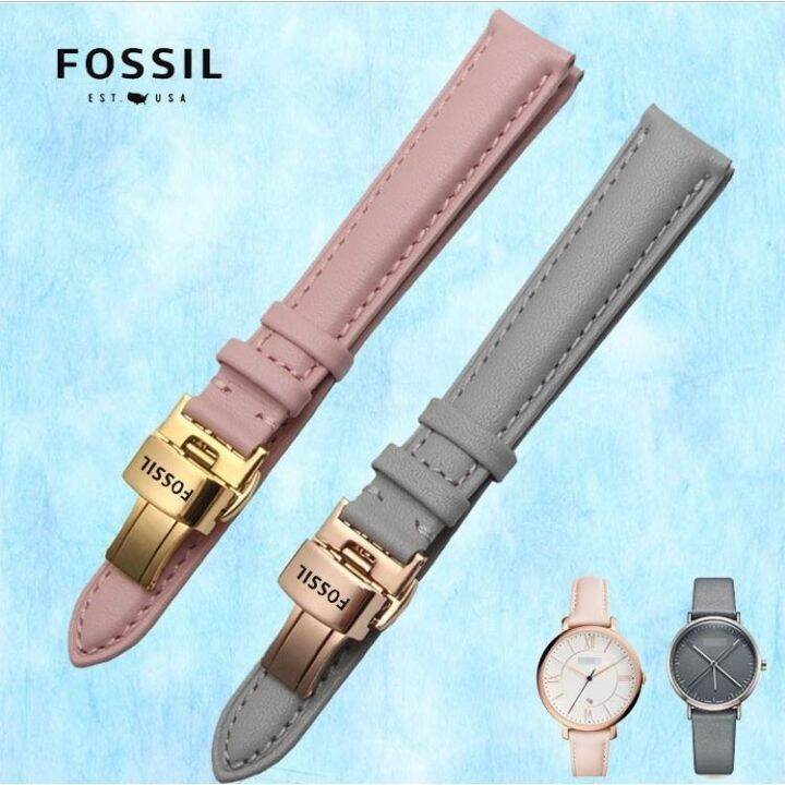 Fossil Fossil สายนาฬิกาหนังผู้หญิง บัคเคิ้ลผีเสื้อ ES3793 4202 3894 สี ...
