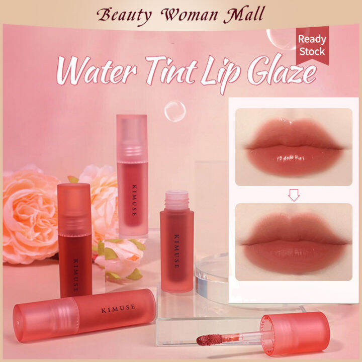 KIMUSE Wateroof Water Tint Lip Glaze Velvet Matte Long-Lasting Water ...