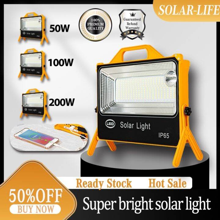 Panda【In Stock】Solar Charging Lamp Weatherproof IP67 USB Emergency ...