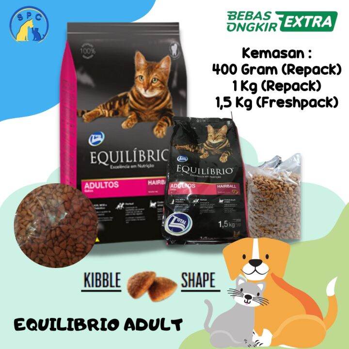 EQUILIBRIO Adult Repack 500 Gram Makanan Kucing PREMIUM CAT FOOD ...