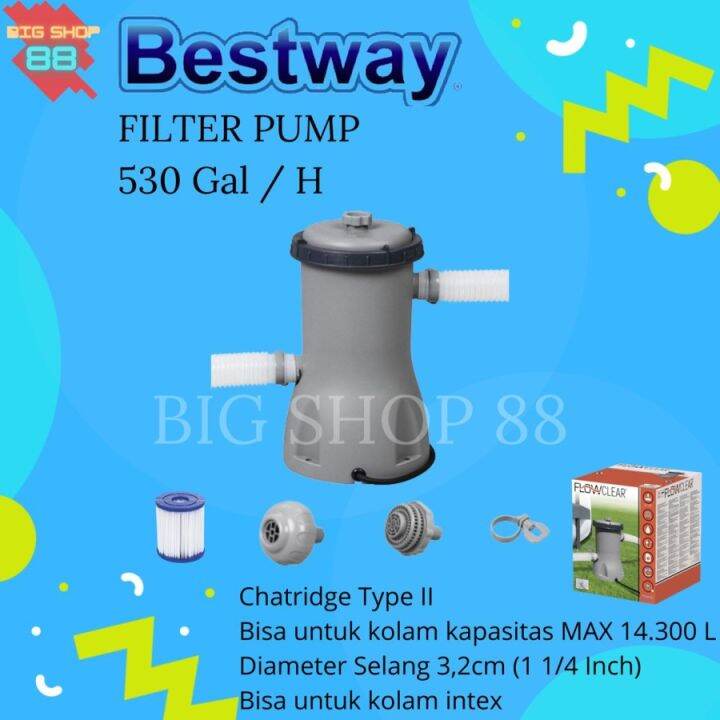 BESTWAY FILTER PUMP BESTWAY FLOWCLEAR POMPA FILTER BESTWAY 530 Gal/H ...
