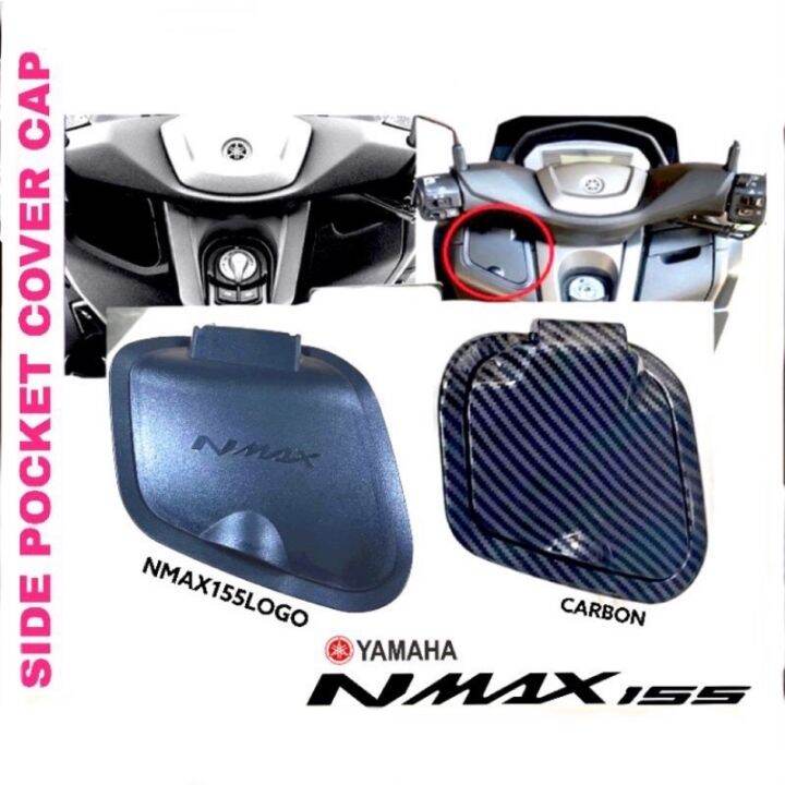 YAMAHA NMAX 155 V2 TOOL BOX COVER SIDE POCKET COVER CARBON NMAX155 LOGO ...