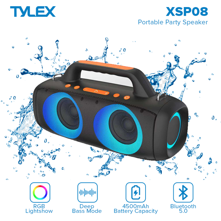 TYLEX XSP08 Portable Party Speakers Audio Sound System TWS Connection ...