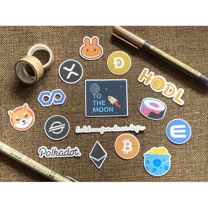 Oh My Crypto Sticker Pack (30Pcs) Vinyl Laptop, Planner and Bullet ...