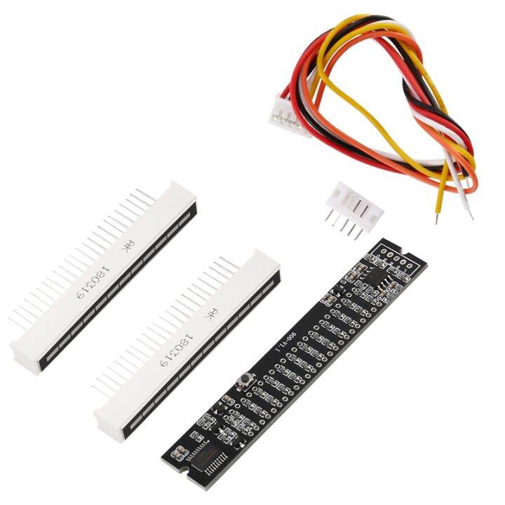 Mini Dual 12 Level Indicator VU Meter Stereo Amplifier Board Adjustable ...