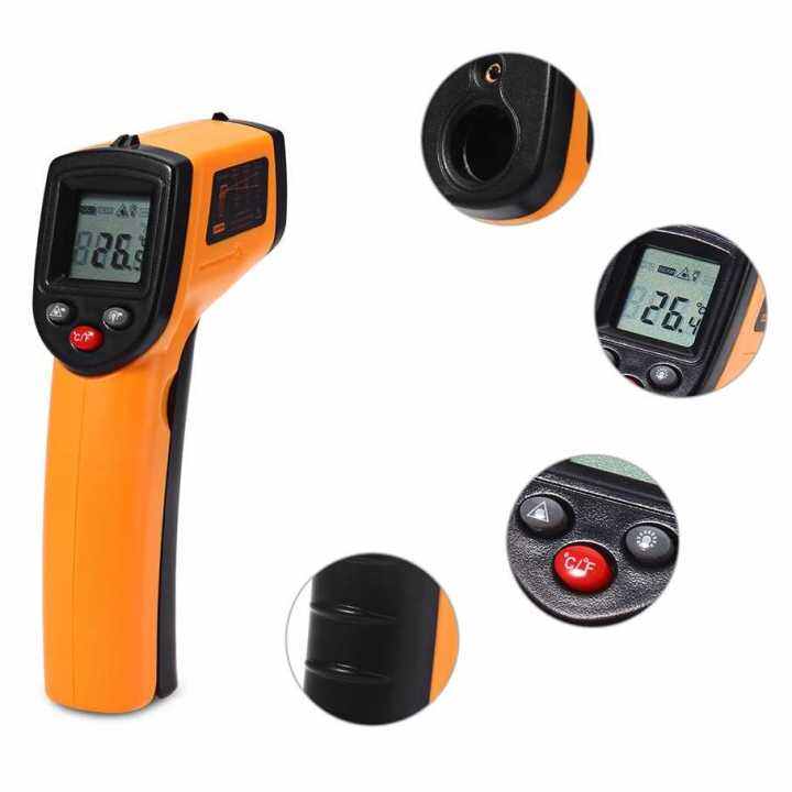 SMARTSENSOR Thermometer Laser Infrared Non Contact/Pengukur suhu benda ...