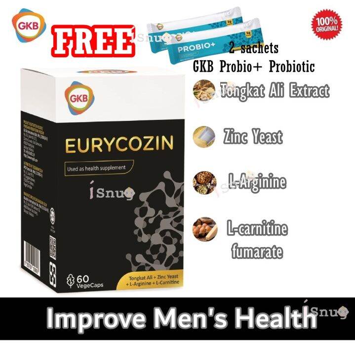 GKB Eurycozin Tongkat Ali for Men's Health FREE GKB Probio+ 2 sachets ...