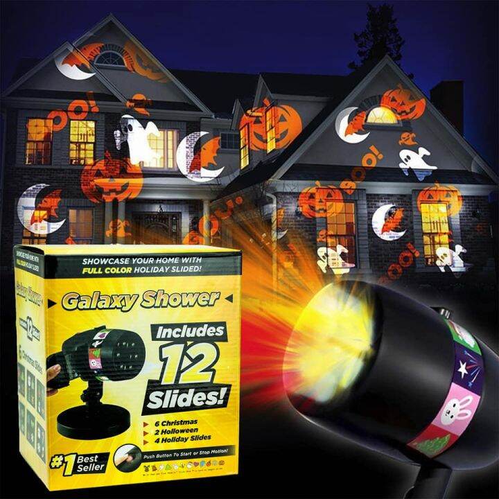 GALAXY SHOWER Original Slide Show LED Projector 12 Slides Dazzling ...