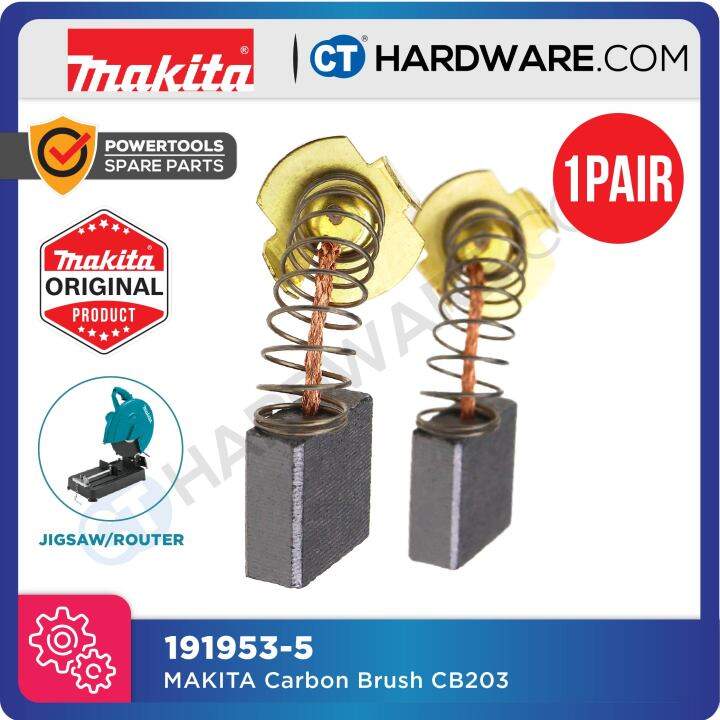 MAKITA 191953-5 CARBON BRUSH CB203 FOR CORDED TOOLS LC1230 / M5801B / RP1801 / ETC | CUTTING SAW ...