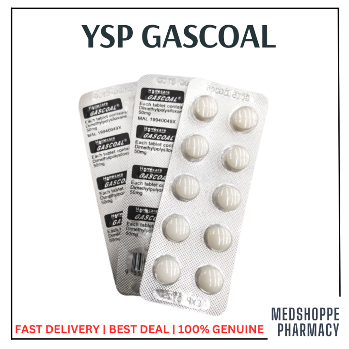 YSP Gascoal 50mg 10's [Dimenthylpolysiloxane] | Lazada