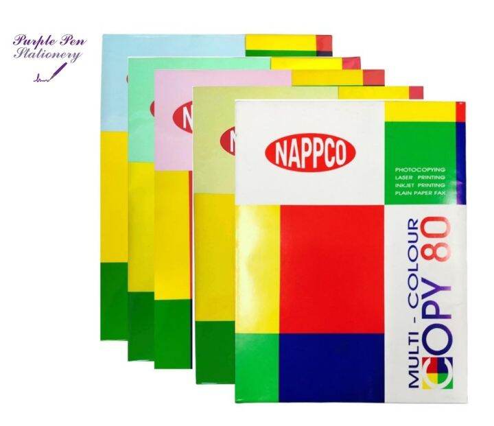Nappco Multi Color Copy Paper 80 GSM Size Short, A4, Long Sub 24 per ...