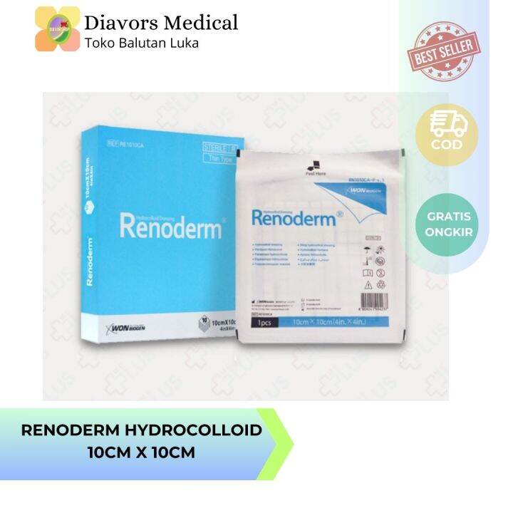 Renoderm Hydrocolloid Foam Dressing 10 cm x 10 cm / Lembar / Nekrotic ...