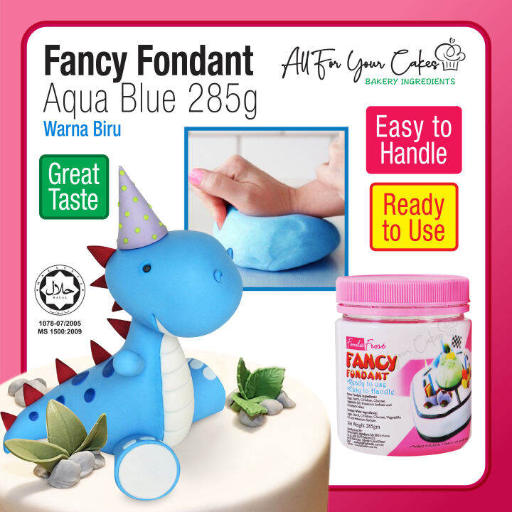Fondant Fancy Aqua Blue 285g -Perfect for Decoration,ICING, COATING ...