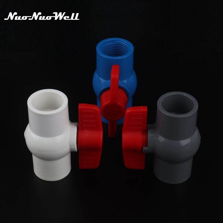 [HOT W] PVC 40mm 1 1/4 quot; thread Ball Valve PVC Water Pipe Flow ...