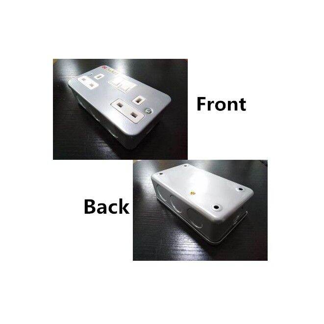 DOUBLE / SINGLE SOLID METAL PLUG SOCKET 3PIN 【 SIRIM HARD METAL PLUG ...