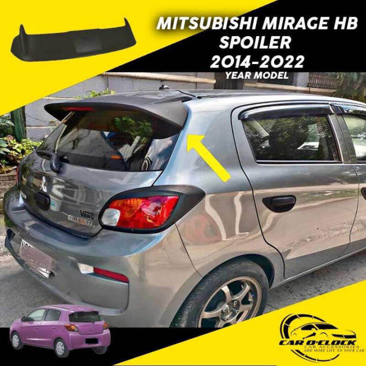 MITSUBISHI MIRAGE HATCHBACK 2014-2023 SPOILER WITH LIGHT | Lazada PH
