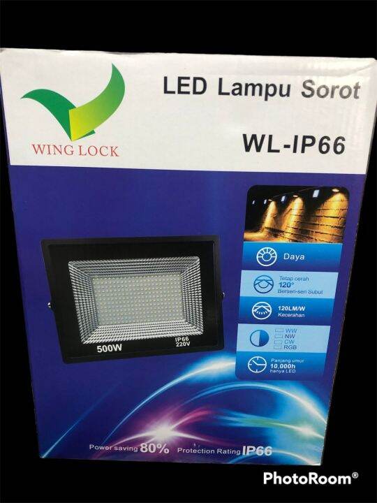 LAMPU SOROT / LAMPU TEMBAK / LED FLOOD LIGHT WING LOCK 500 WATT IP-66 ...