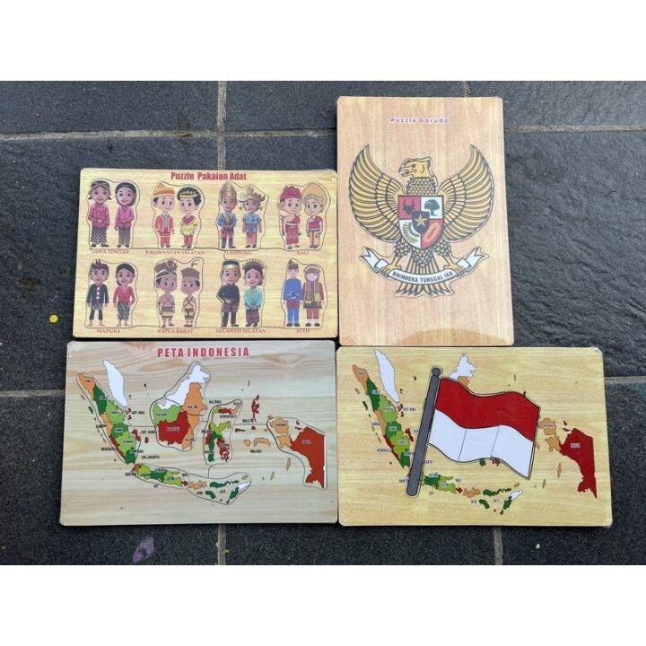 Puzzle Peta Indonesia, Puzzle Bendera Indonesia, Puzzle pakaian adat ...