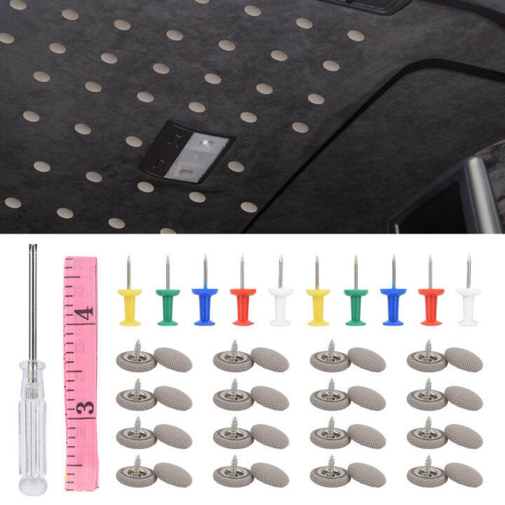 【In Stock】60Pcs Car Roof Fasteners Roof Cloth Fall Off Repair Buckle ...