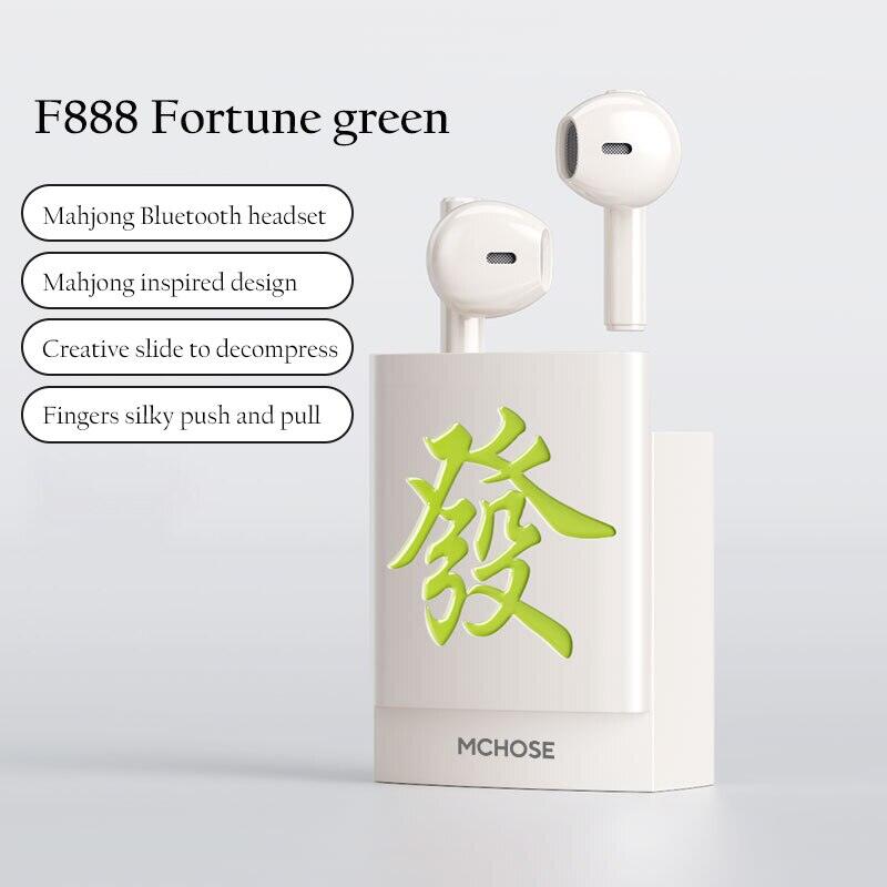 TWS F888 Mahjong Bluetooth Headset True Wireless New Year's Fortune ...