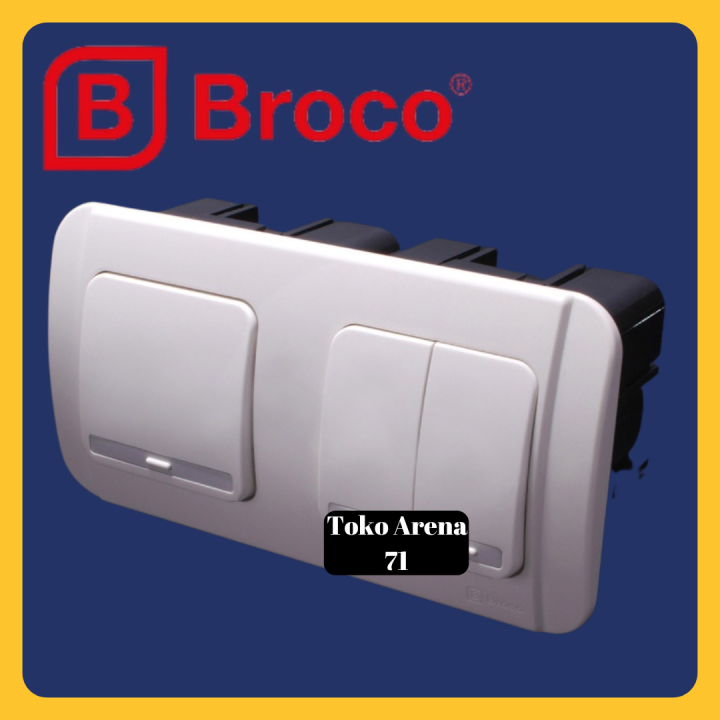 BROCO GALLEO SAKLAR ENGKEL TUNGGAL + SAKLAR SERI DOUBLE BROCO INBOW IB ...