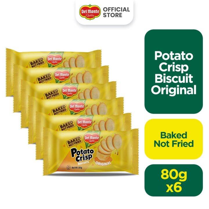 DEL MONTE Potato Crisp Biscuits Original Flavor - Baked Not Fried! 80g ...