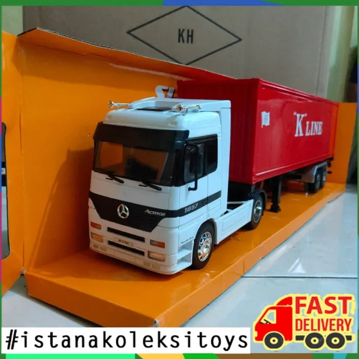 Diecast Miniatur Mobil Truk Tronton Container Peti Truck Kontener ...