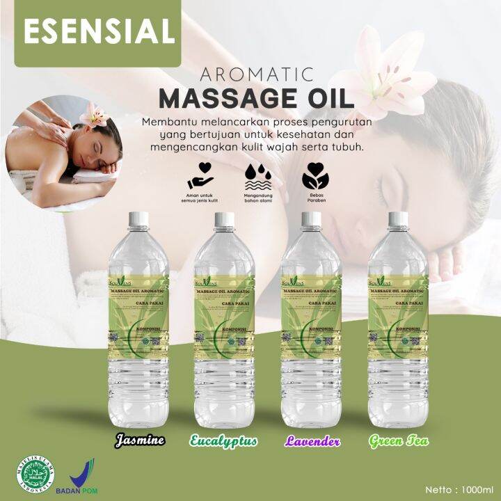 Massage Oil Fiona Aromaterapi Premium 1L Minyak Pijat Standar SPA Jasmine Sensansi Relaksaksi ...
