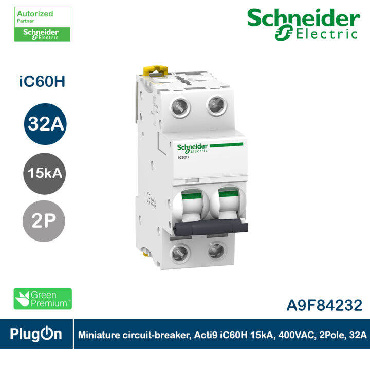 SCHNEIDER MCB Breaker, Acti9 IC60H, 4P, 40A, C Curve, 54% OFF