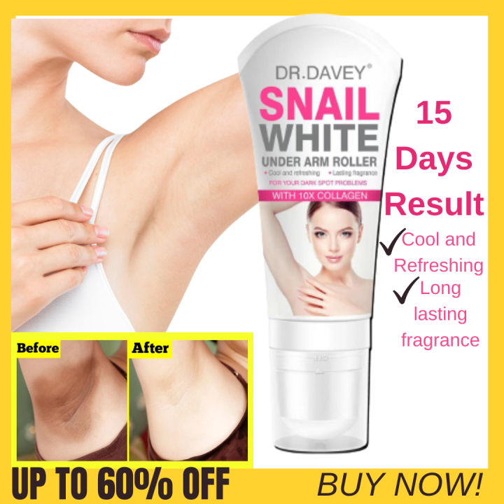 100% Authentic Dr. Davey Snail White Underarm Roller with 10x Collagen DR.DAVEY New Product ...