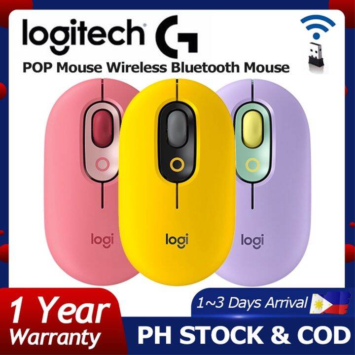 Original Logitech POP Mouse Wireless Bluetooth Silent Office Mouse ...
