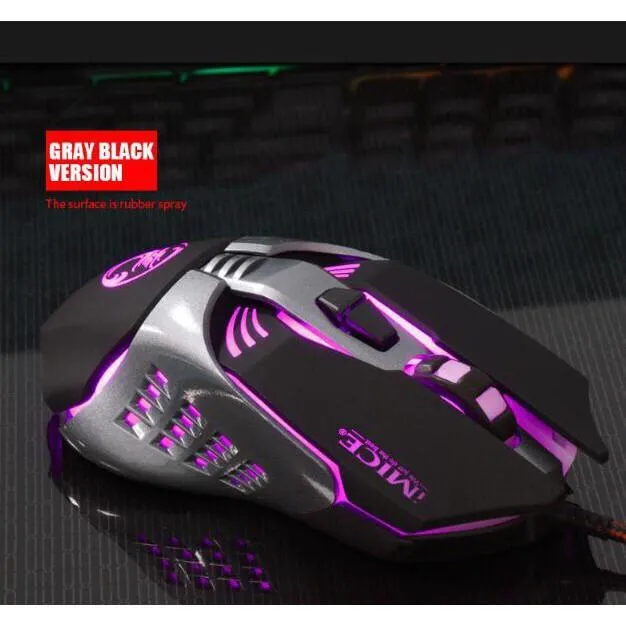Imice V5 USB Programming Machines Wired 7 Key Mouse Game Colorful ...