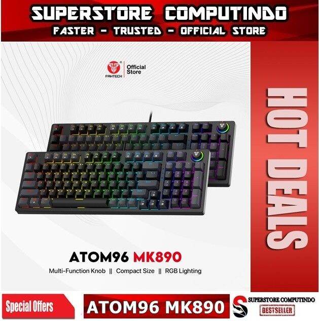 Fantech ATOM96 MK890 RGB Keyboard Gaming Mechanical Full Size | Lazada Indonesia