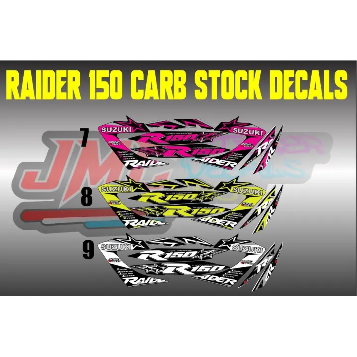raider 150 carb stock decals | Lazada PH
