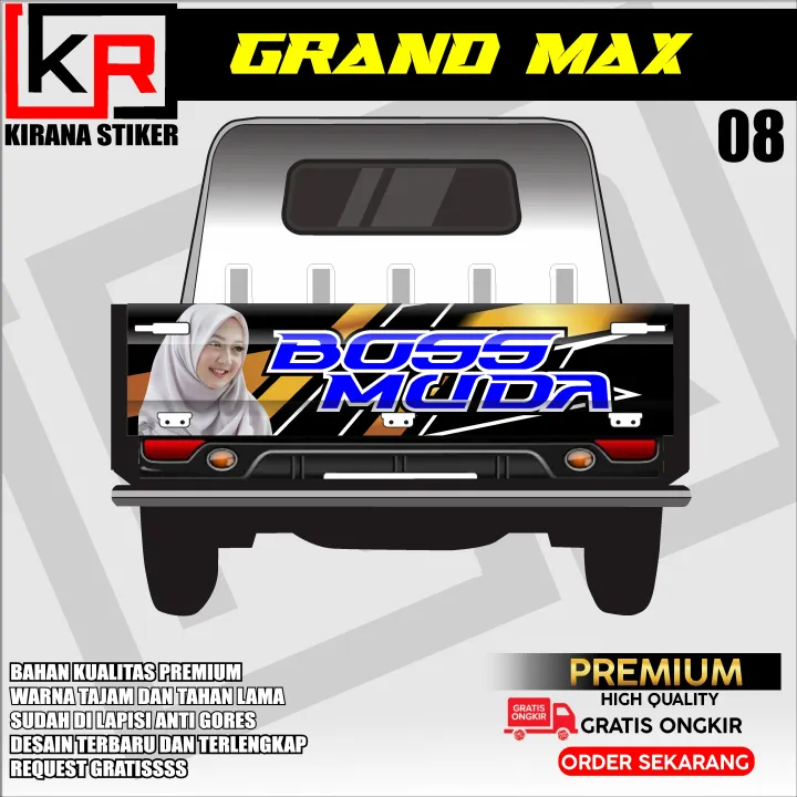 STICKER GRANDMAX PICK UP / STIKER BAK BELAKANG GRANDMAX / DECAL STICKER ...